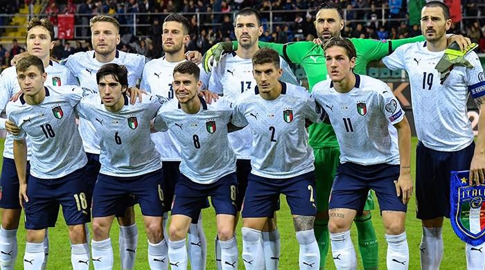Italy U21 football team isolating