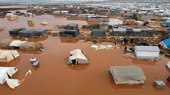 Syria downpour turns displacement camps into ‘lakes’