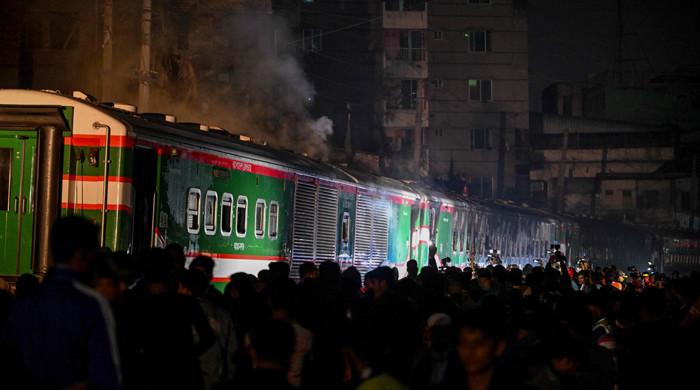 Five killed as packed train catches fire in Bangladesh