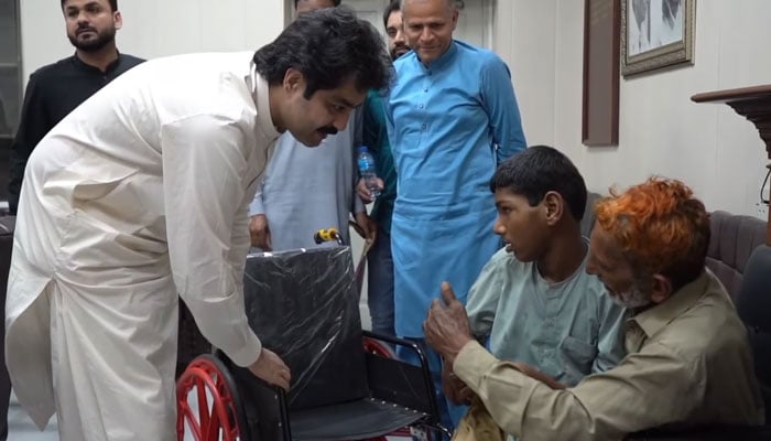Physically challenged boy given wheelchair, medical aid