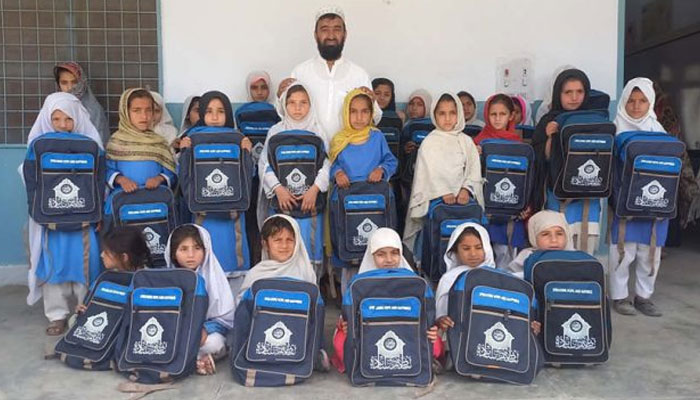 School bags distributed among poor kids