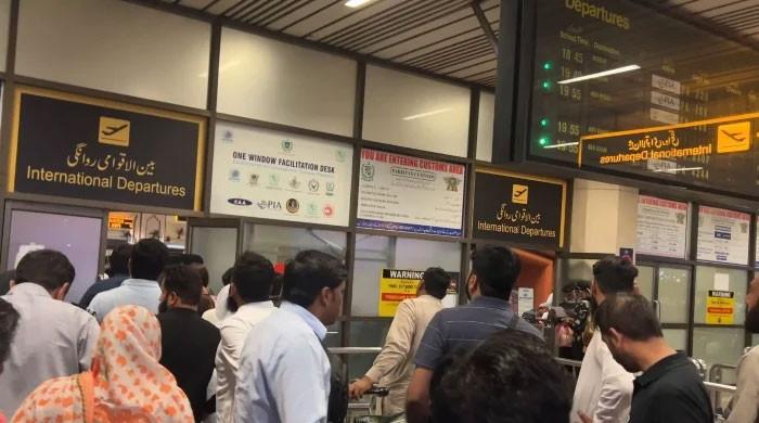 Fire engulfs immigration counters at Lahore Airport