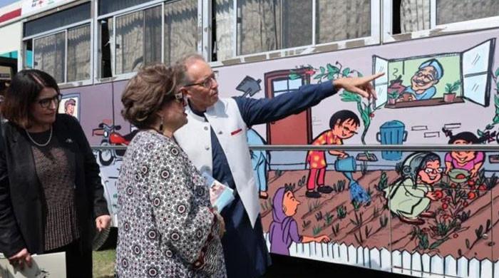 Bus art unveiled to promote water conservation