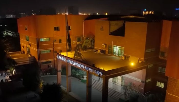 LDA Head Office illuminated