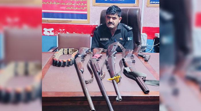 Arms seized during search operation in Mansehra