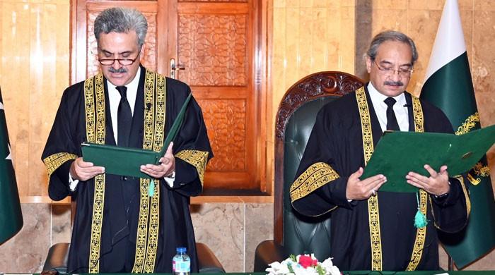 Justice Ali Baqar Najafi takes oath as SC judge