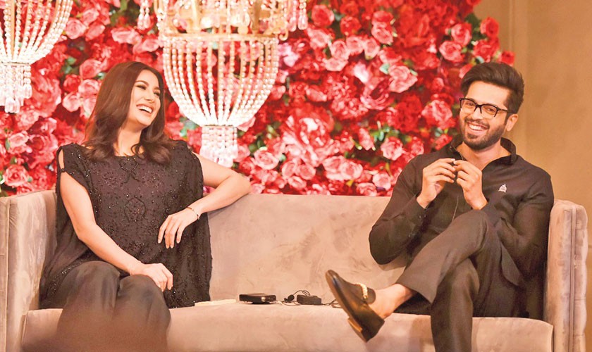 Fahad Mustafa and Mehwish Hayat promote Load Wedding
