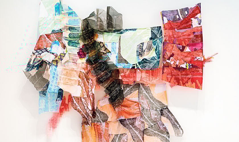 A collage of two spaces