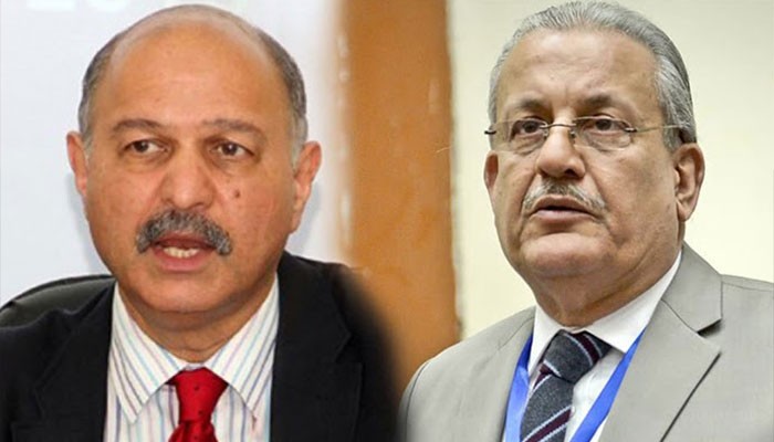 PPP Senator Raza Rabbani and PML-N leader Mushahid Hussain on political ...
