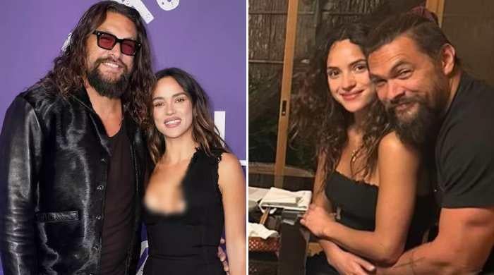 Jason Momoa goes red carpet official with girlfriend Adria Arjona